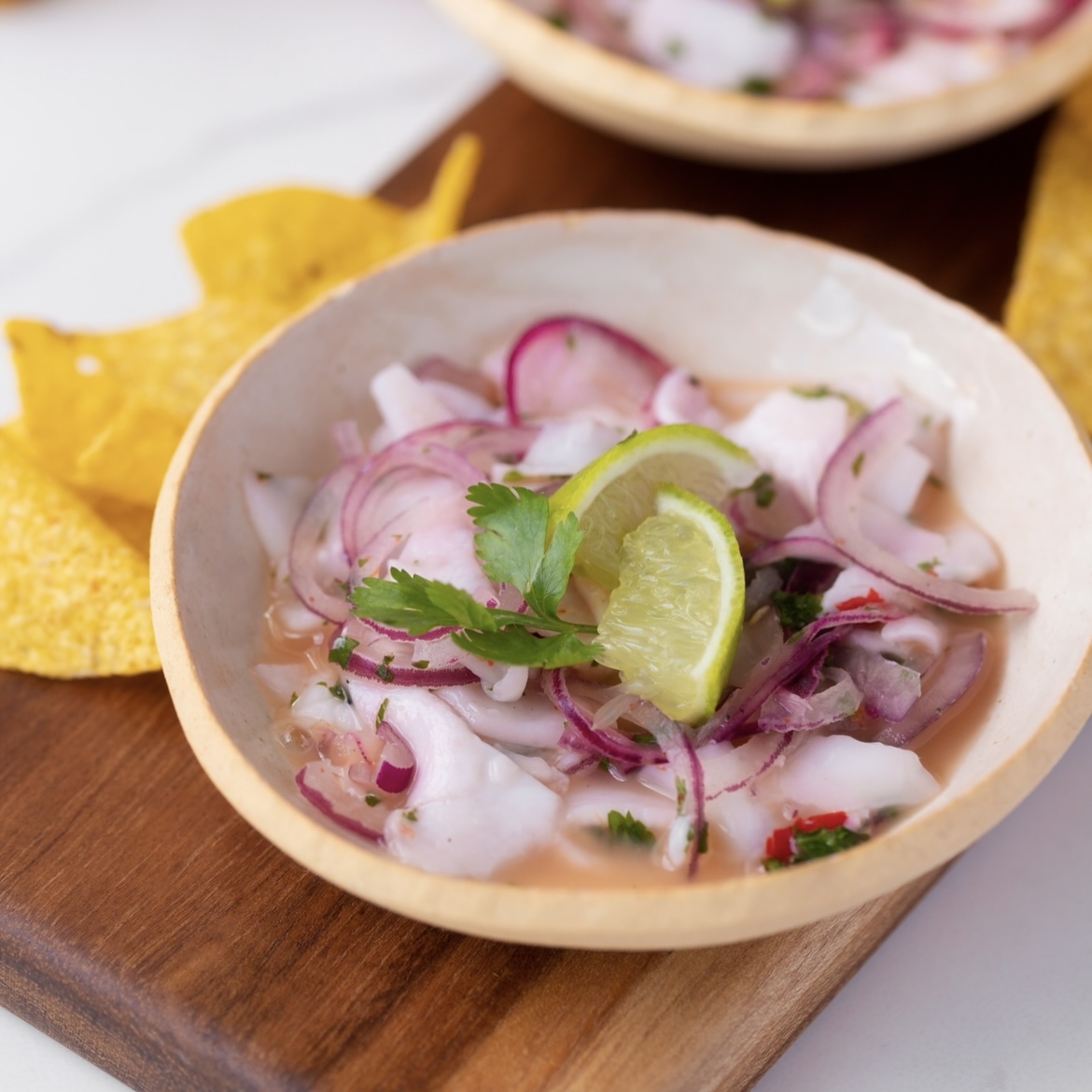 Ceviche de Coco Verde - Veg Com Carinho